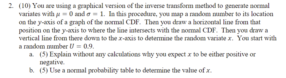 Solved (10) You are using a graphical version of the inverse | Chegg.com