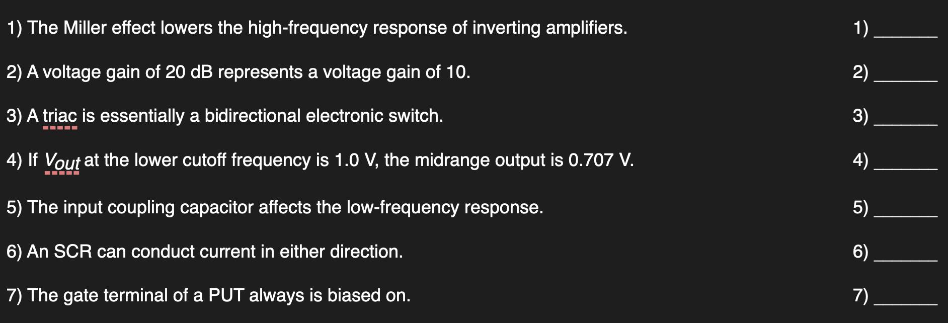 Solved 1) The Miller effect lowers the high-frequency | Chegg.com