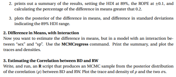 Solved For Questions 1 3 Use The Crabs Dataset In The Mass
