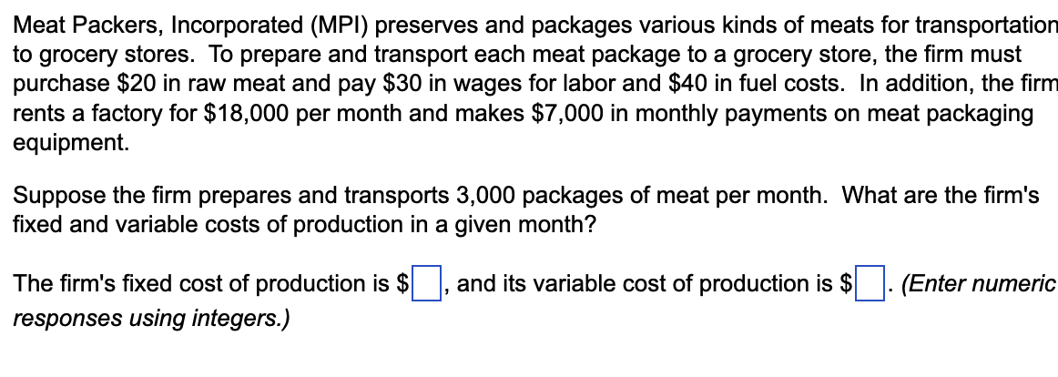 Solved Meat Packers, Incorporated (MPI) preserves and | Chegg.com