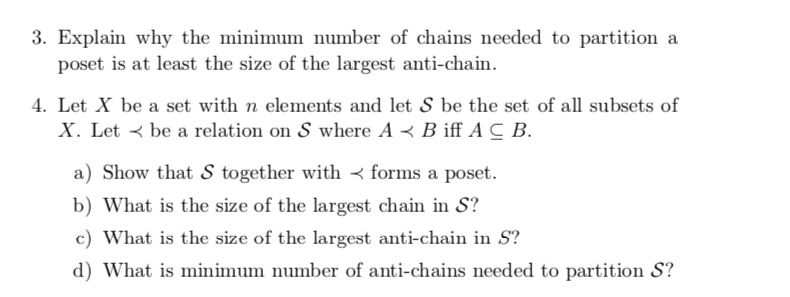 3. Explain why the minimum number of chains needed to | Chegg.com