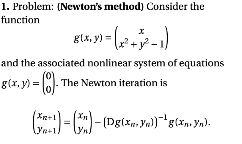 Solved 1. Problem: (Newton's method) Consider the function х | Chegg.com