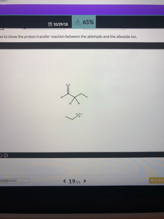 Solved A proton transfer reaction can occur when an aldehyde | Chegg.com