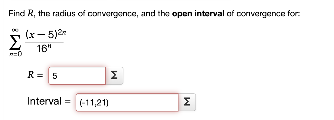 Solved Find R, the radius of convergence, and the open | Chegg.com
