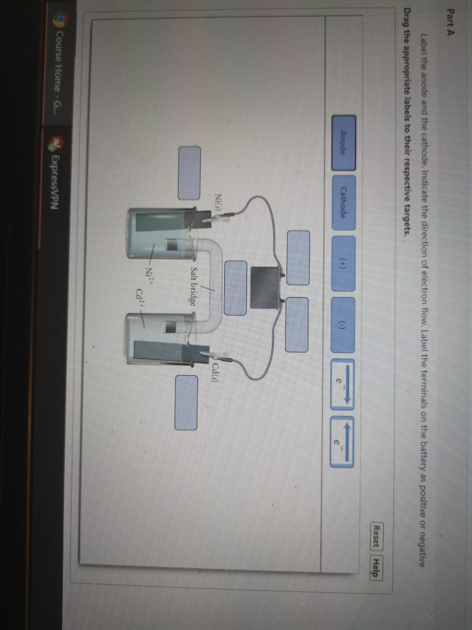 Solved: Part A Label The Anode And The Cathode. Indicate T... | Chegg.com
