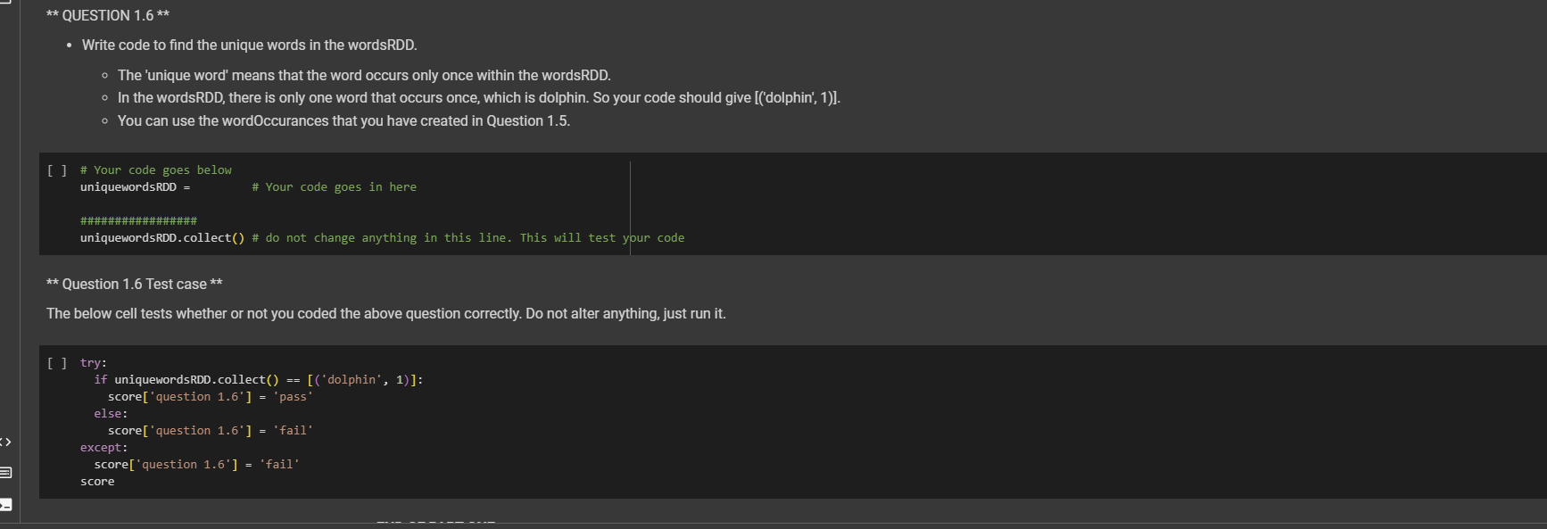 Solved (- words =[ 'dog', 'dog', 'dolphin', 'tiger', | Chegg.com