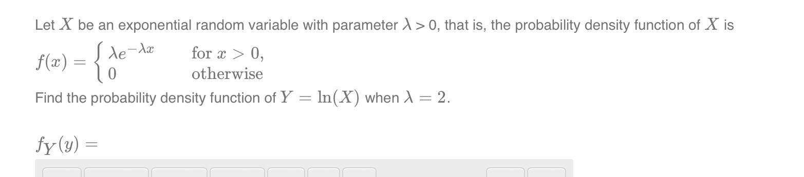 Solved Let X Be An Exponential Random Variable With