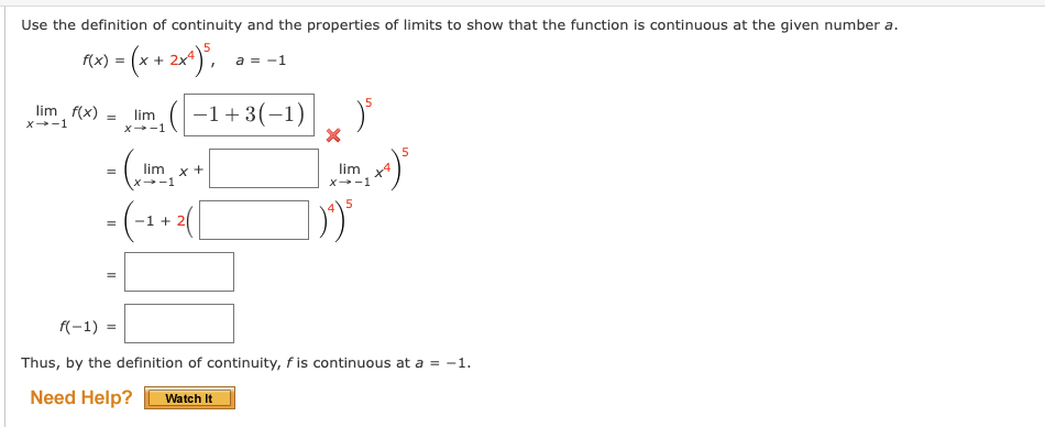 Solved Use the definition of continuity and the properties | Chegg.com