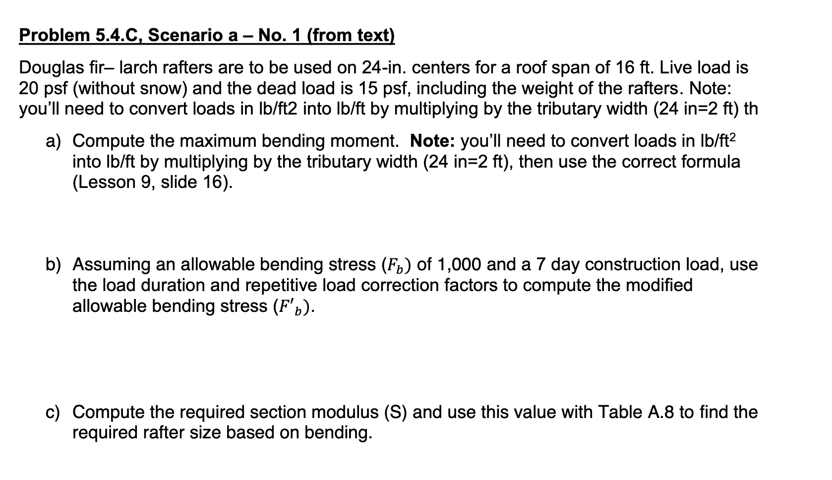 Solved Problem 5.4.C, ﻿Scenario a - ﻿No. 1 (from | Chegg.com