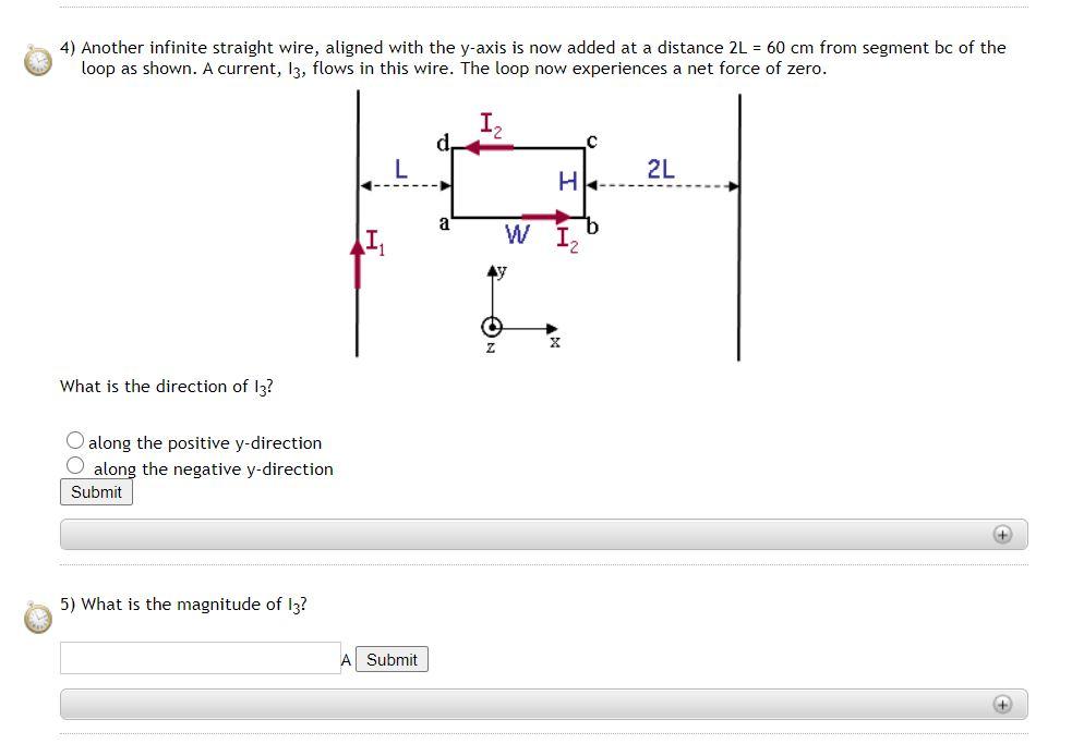 Solved A rectangular loop of wire with sides H = 37 cm and W | Chegg.com