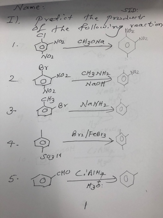 Solved Name reactor N02 No2 N02 囗 Nac NO 2 CH На 3 Y2 | Chegg.com