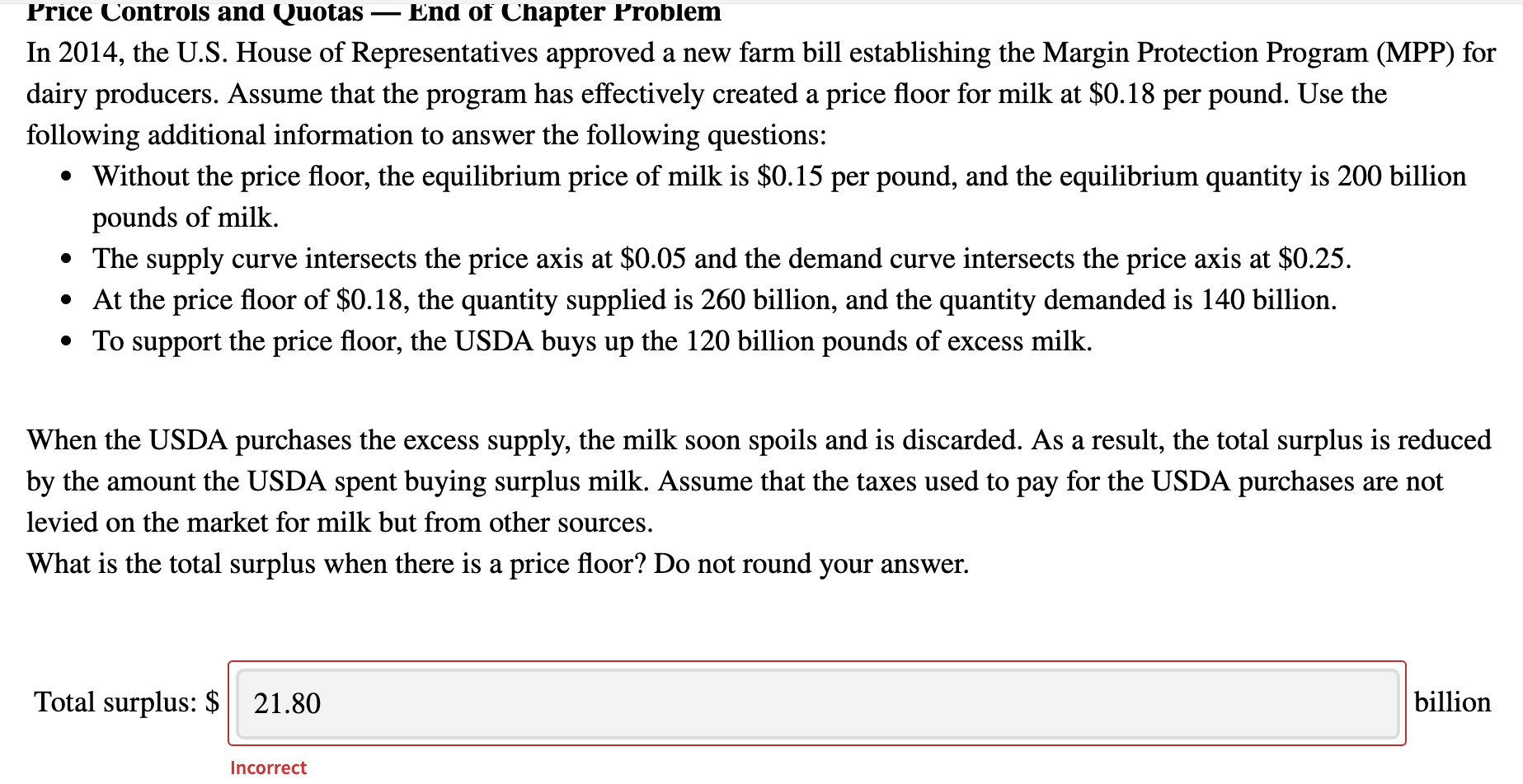 Solved Price Controls and Quotas End of Chapter Problem In | Chegg.com