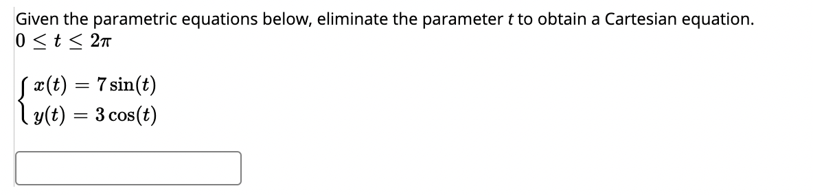 Solved Give the parametric form of the circle x2 + y2 = 36 | Chegg.com