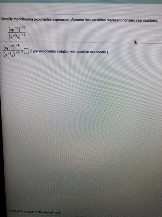 Solved Simplify the following exponential expression. Assume | Chegg.com