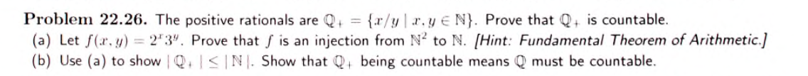 Solved Problem 22.26. The positive rationals are | Chegg.com