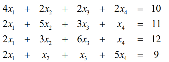 Solved Find The Roots Of The System Of Linear Equations