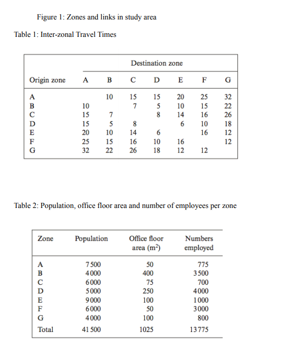 Solved Assume a study area is divided into seven zones (A, | Chegg.com