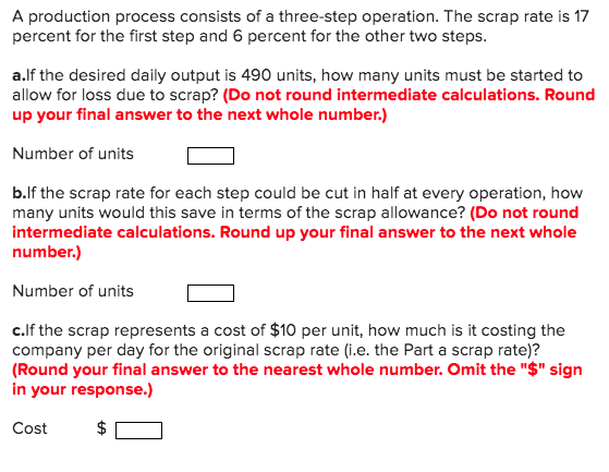 Solved A production process consists of a three-step | Chegg.com