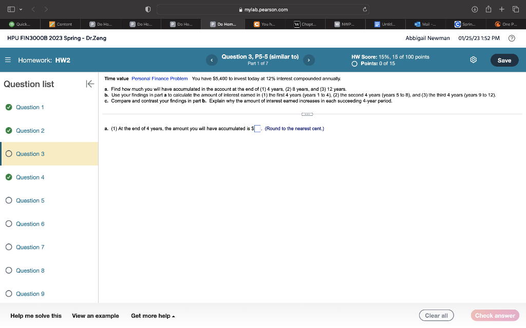 Solved b. Use your findings in part a to calculate the | Chegg.com