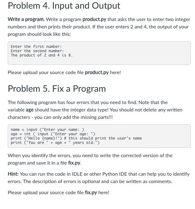 Solved Write a program. Write a program product.py that asks | Chegg.com