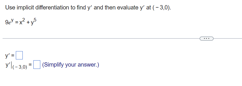 Solved Use implicit differentiation to find y′ and then | Chegg.com