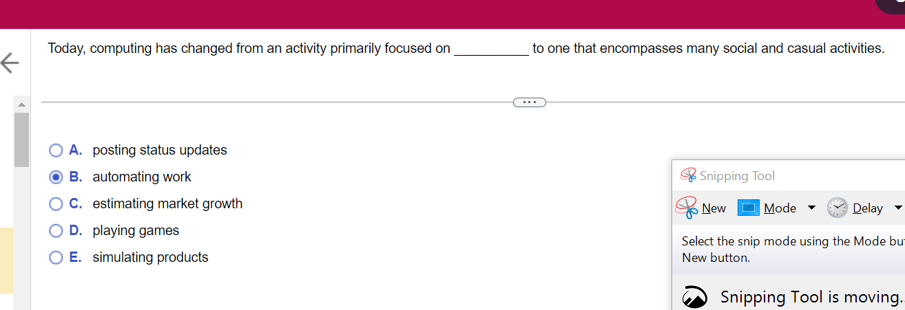Solved Today, computing has changed from an activity | Chegg.com