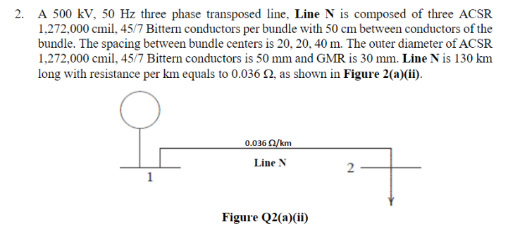 A Determine The Inductance And Capacitance Per Phase