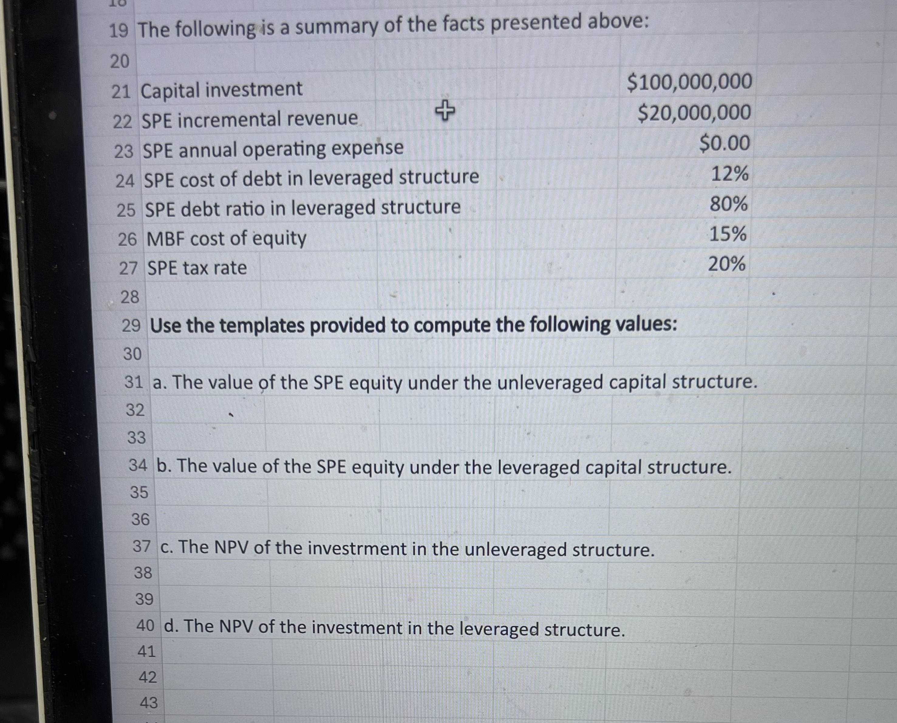 Solved 19 ﻿The following is a summary of the facts presented | Chegg.com