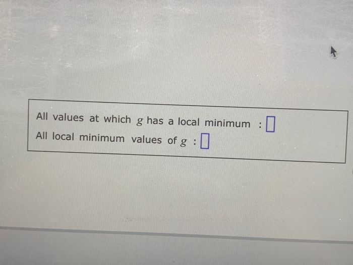 Solved Use the graph of the function g below to find the | Chegg.com