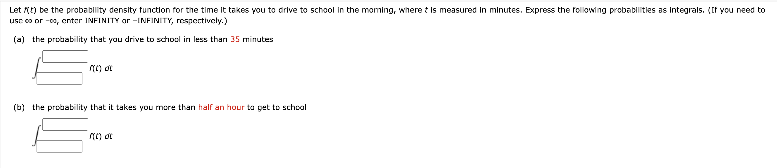 Solved use ∞ or −∞, enter INFINITY or -INFINITY, | Chegg.com
