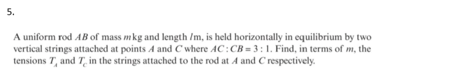 Solved hi can someone help with this a level mechanic | Chegg.com