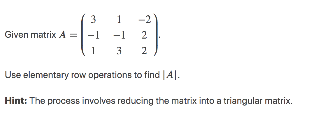 Solved Given matrix | Chegg.com