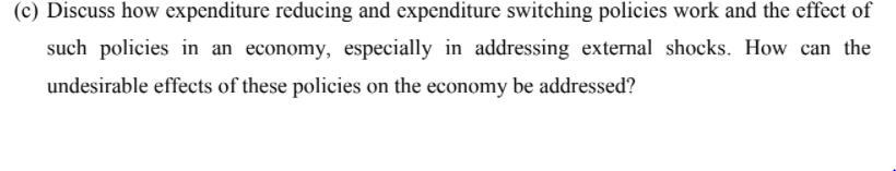 Solved (c) Discuss how expenditure reducing and expenditure | Chegg.com