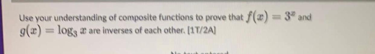 Solved Use your understanding of composite functions to | Chegg.com