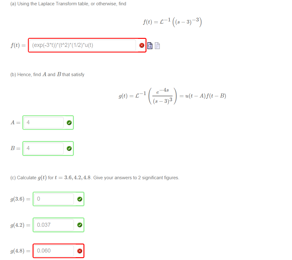 Solved (a) Using the Laplace Transform table, or otherwise, | Chegg.com