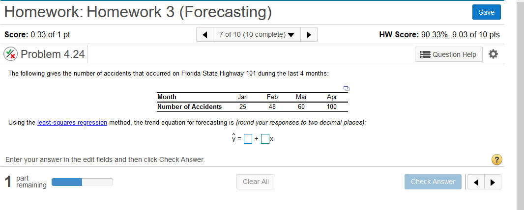 Solved Homework Homework 3 Forecasting Save Score 0 33