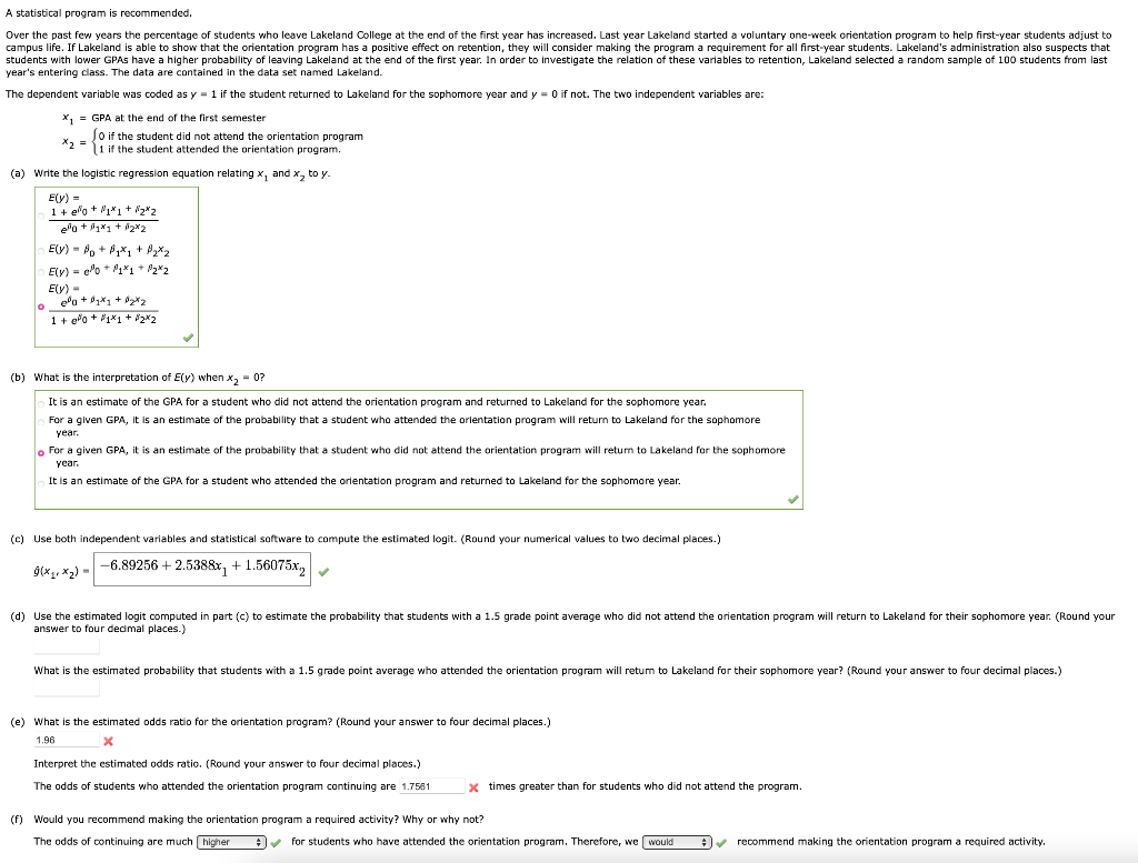 Solved A statistical program is recommended. Over the past | Chegg.com