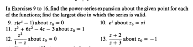 Solved In Exercises 9 to 16, find the power-series expansion | Chegg.com