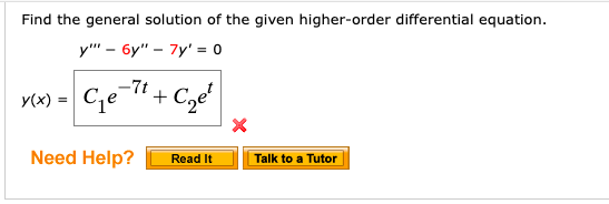 Solved Find the general solution of the given higher-order | Chegg.com