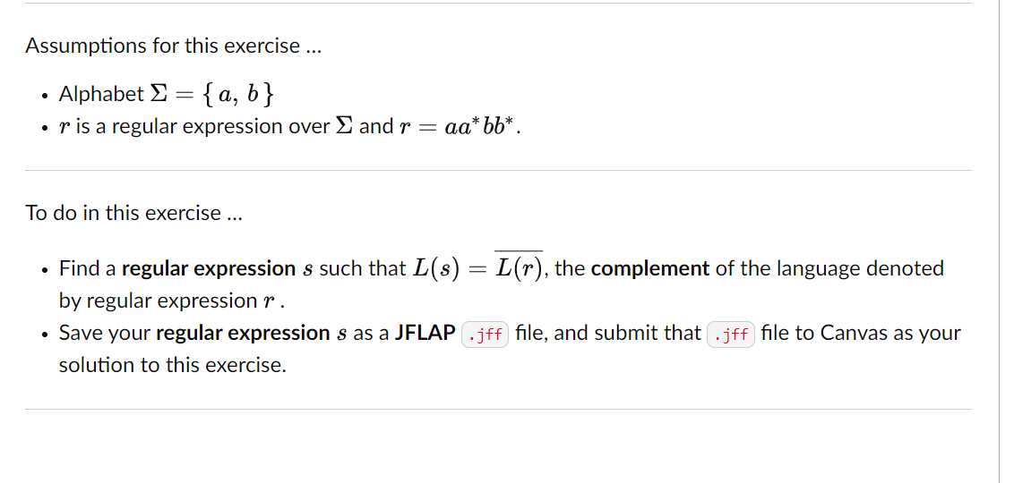 Solved Assumptions for this exercise ... - Alphabet Σ={a,b} | Chegg.com