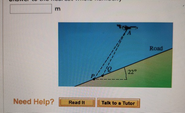 Solved a straight road makes an angle of 22° with the | Chegg.com