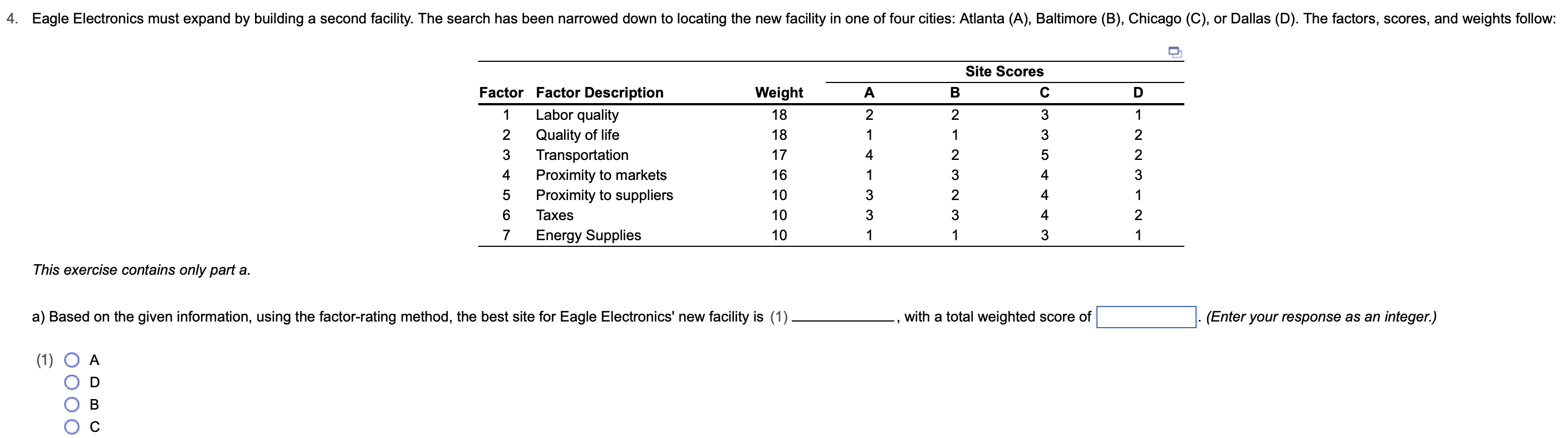 Solved a) Based on the given information, using the | Chegg.com