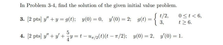 Solved find the solution of the given initial value problem | Chegg.com