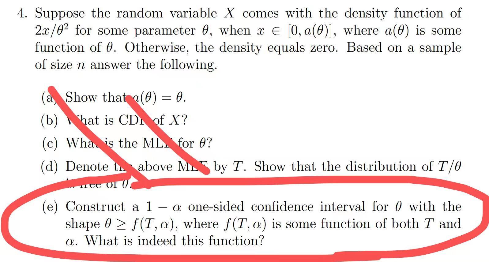 Solved 4. Suppose the random variable X comes with the | Chegg.com