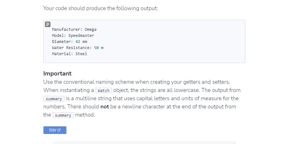 Solved Collapse Encapsulation -> Coding Exercises - | Chegg.com