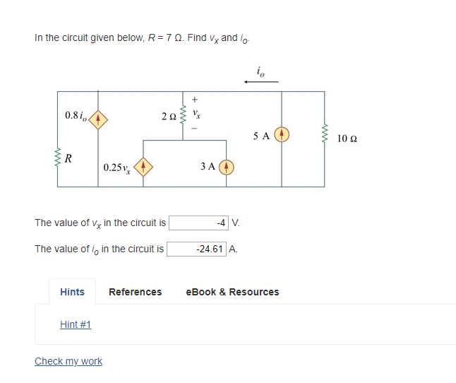 Solved In the circuit given below, R= 72. Find Vy and lo- 5A | Chegg.com
