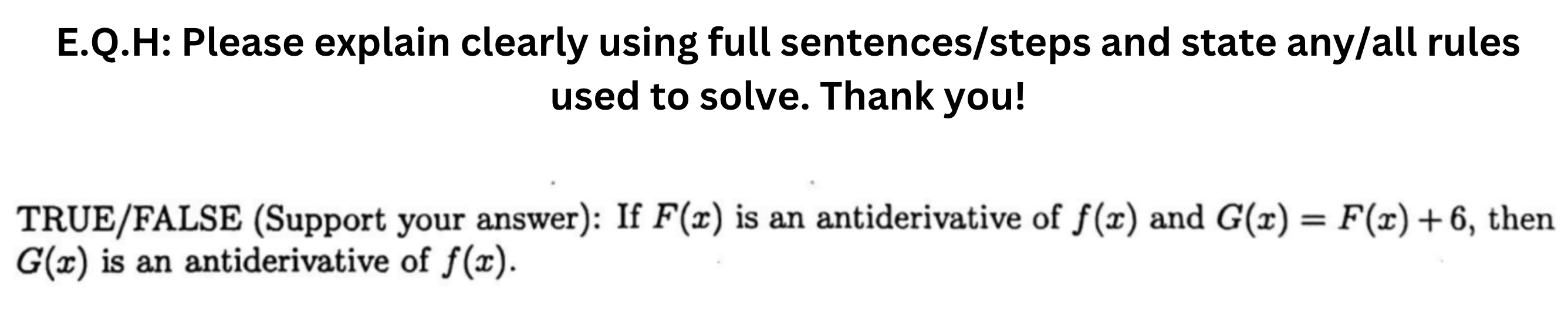 Solved E.Q.H: Please explain clearly using full | Chegg.com