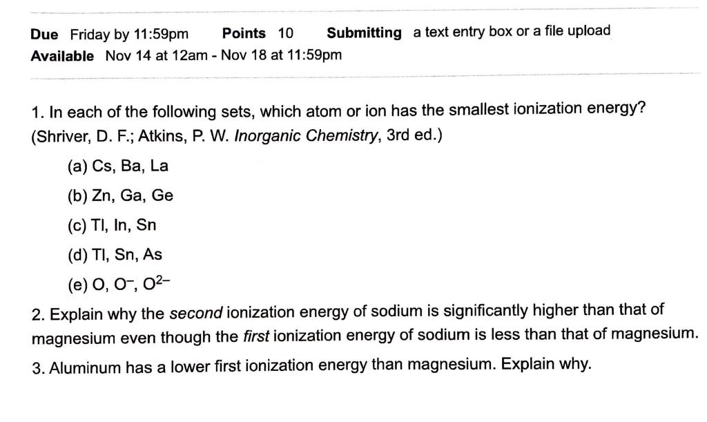 Solved Due Friday by 11:59pm Points 10 Submitting a text | Chegg.com