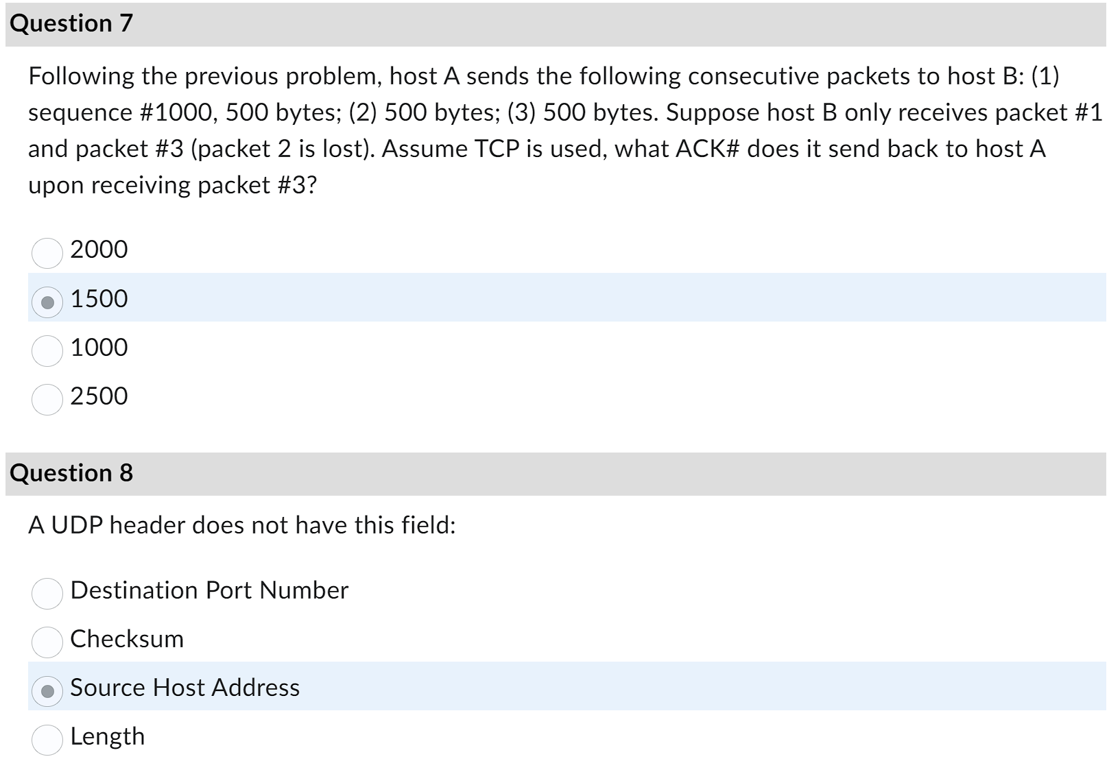 Solved Following the previous problem, host A sends the | Chegg.com
