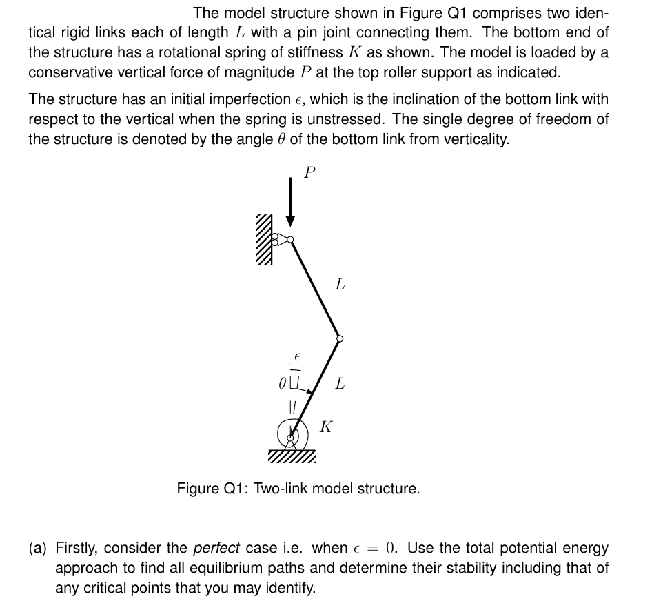 Solved The model structure shown in Figure Q1 ﻿comprises two | Chegg.com